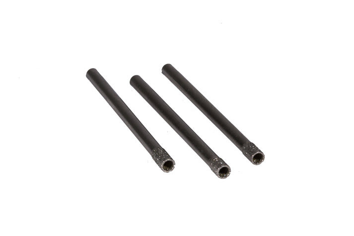 Galvanized diamond hollow drills 1 - 3mm, set of 5